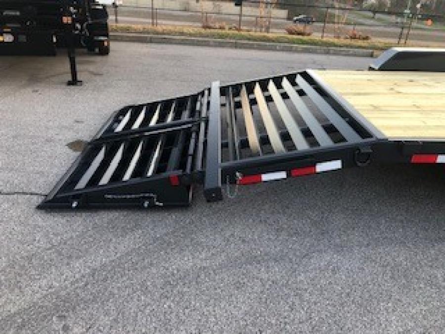 2024 Rice 14K equipment trailer 23' (20+3) w/ mega ramps, toolbox ...