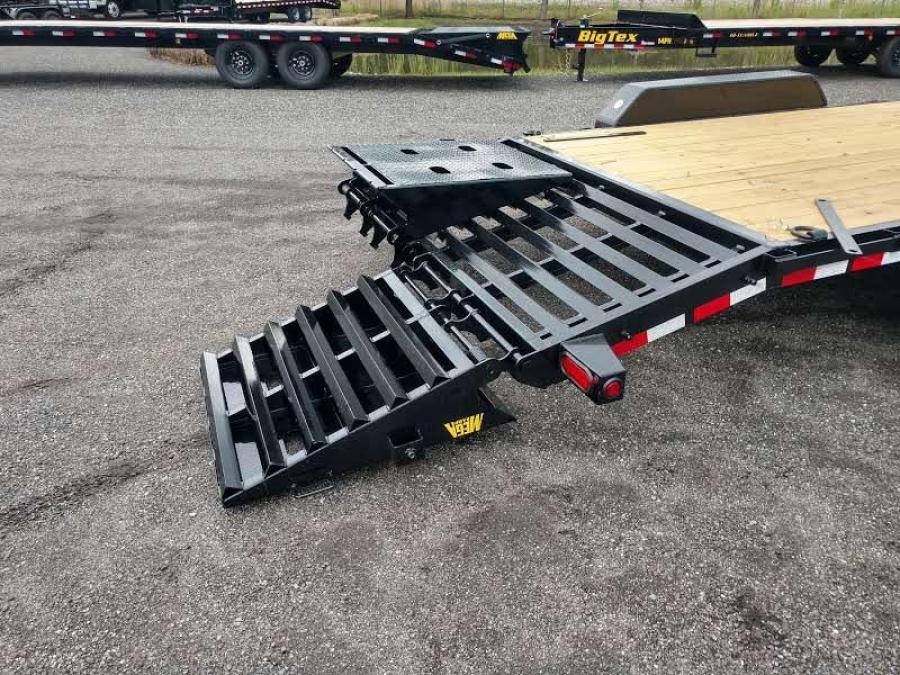 7x20 Big Tex 10ET with Black Mega Ramps Equipment Trailer