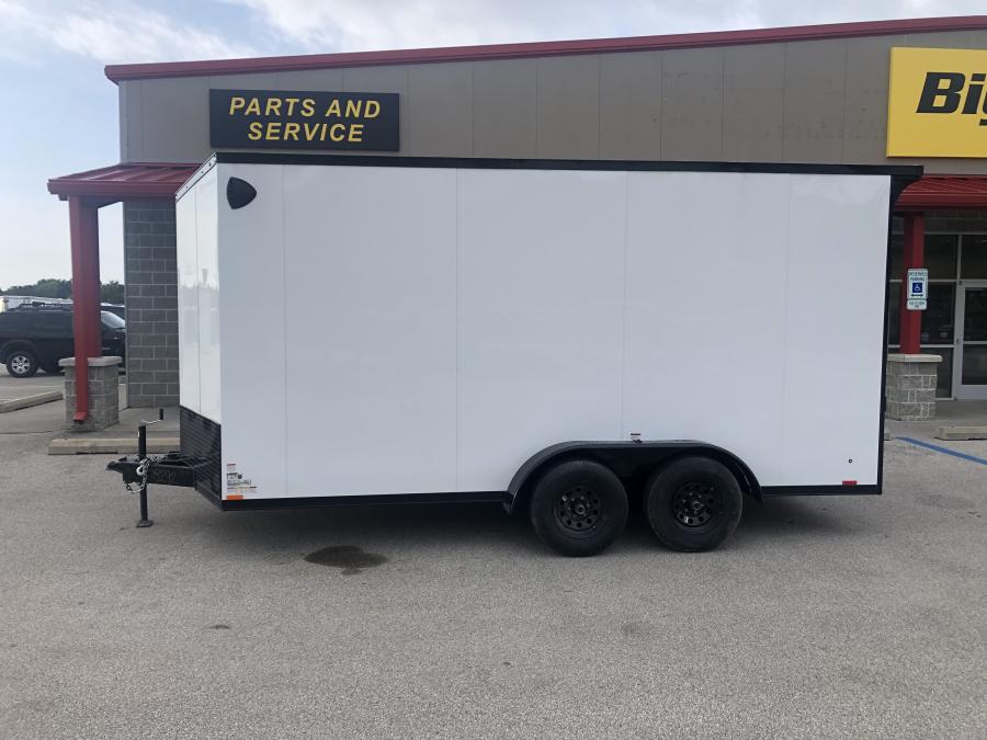 2025 RC Trailers 7x16 tandem-axle wedge enclosed trailer, 7.5' interior ...